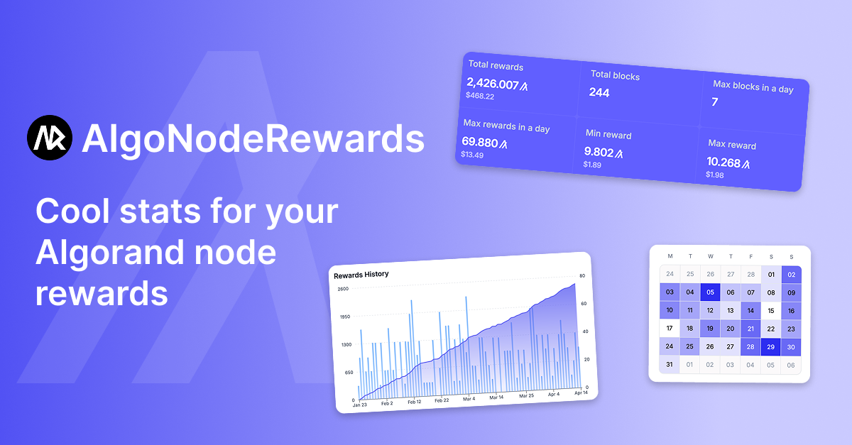 AlgoNodeRewards • Cool stats for your Algorand node